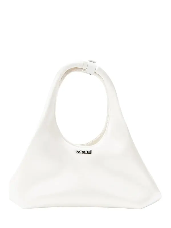 Coperni Mini Folded Satin Tote - White/white