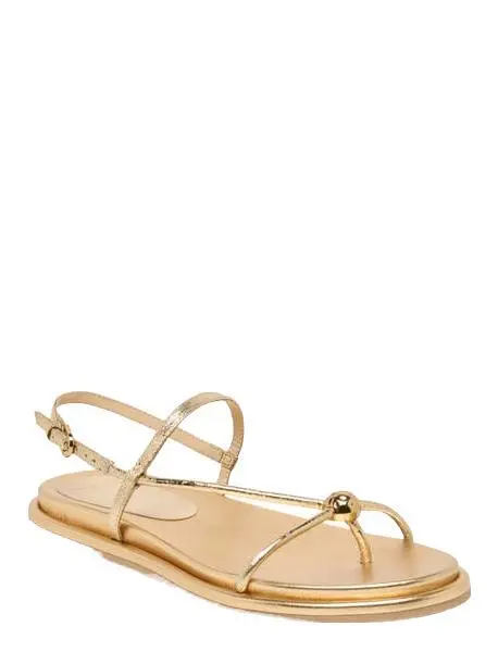 Dolce Vita Strappy Sandal - Gold Distressed Leather