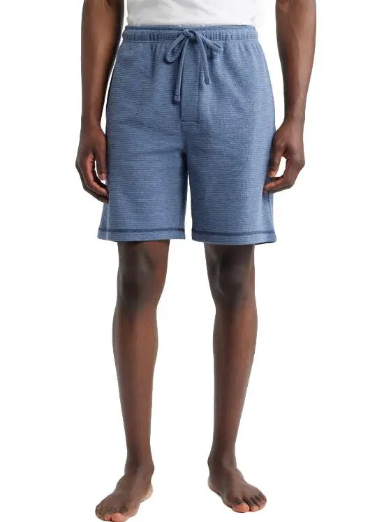 Majestic International Coastal Heather Lounge Shorts - Heather Blue
