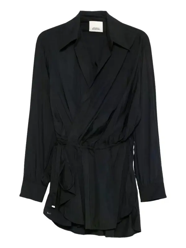 Isabel Marant Keren Wrap-design Blouse - Black