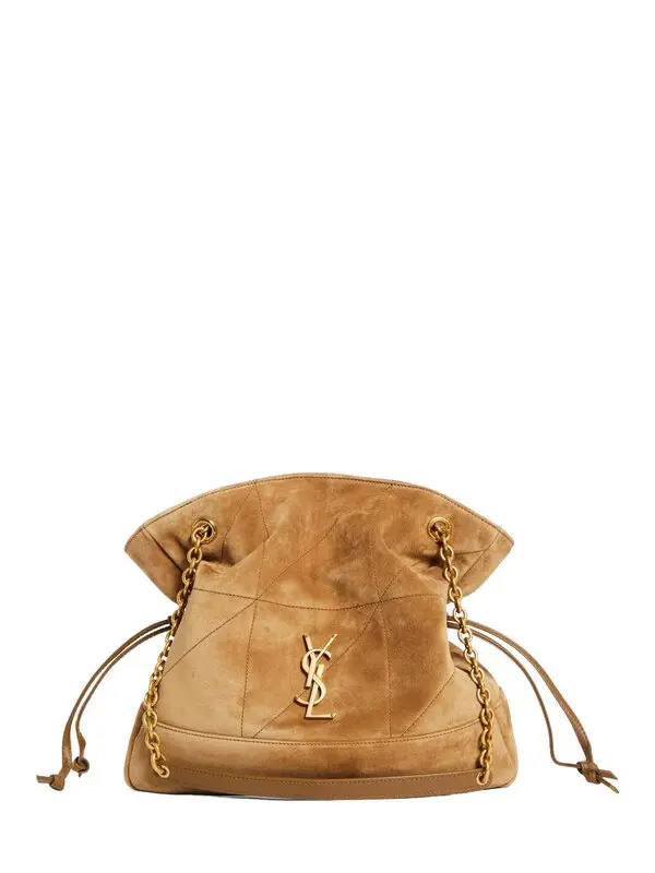 Saint Laurent Jamie Small Suede Shopper - Golden Leaf