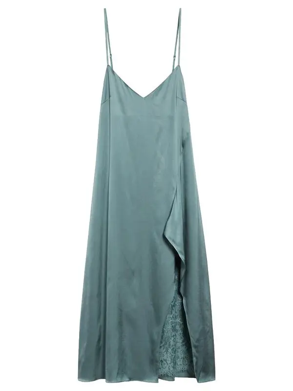 Acne Studios Satin Slipdress - Sage Green