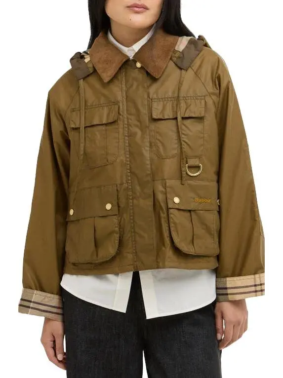 Barbour Liza Water Repellent Waxed Cotton Jacket - Sand/dress