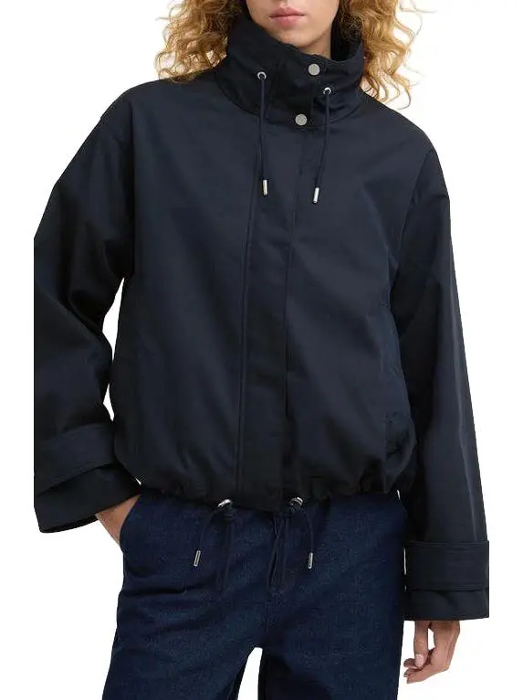 Barbour Bronwyn Showerproof Rain Jacket - Dark Navy/dress Navy Tartan