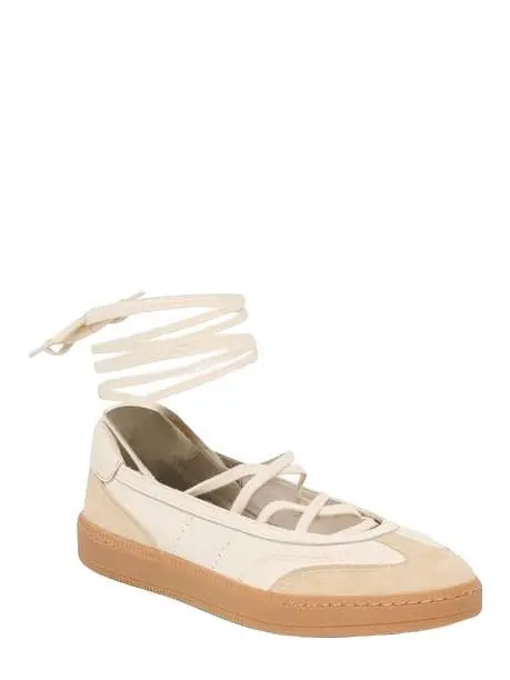 Dolce Vita Ankle Strap Sneakers - Ivory Multi Leather