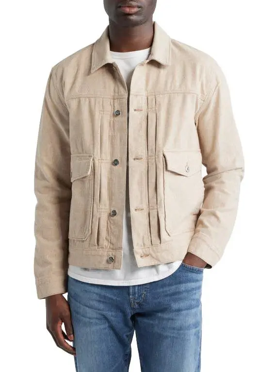 Ag Twill Trucker Jacket - Melange Camel
