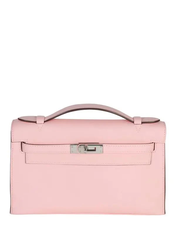 Hermès Kelly Pochette Swift Rose Sakura Phw - Pink