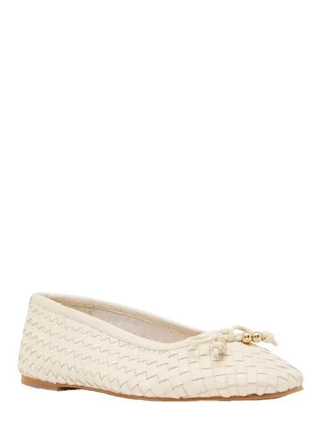 Steve Madden Divy Woven Ballet Flat - Bone Leather