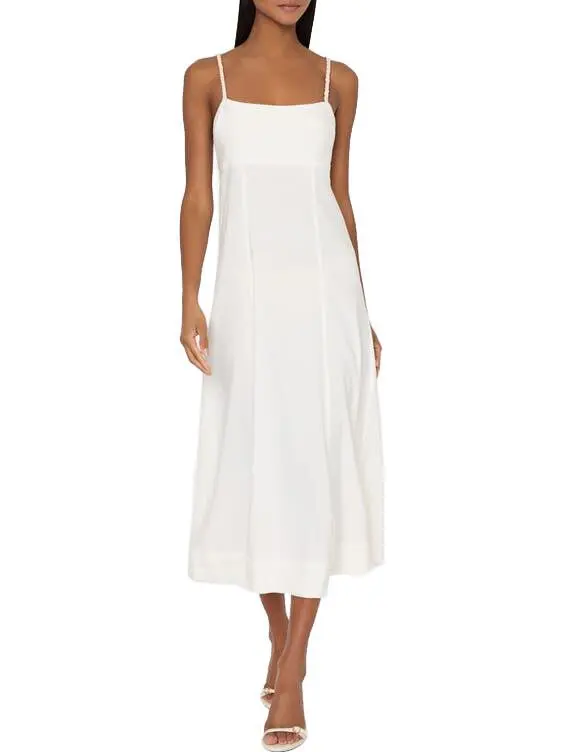 MILLY A-line Linen Cover-up Dress - White