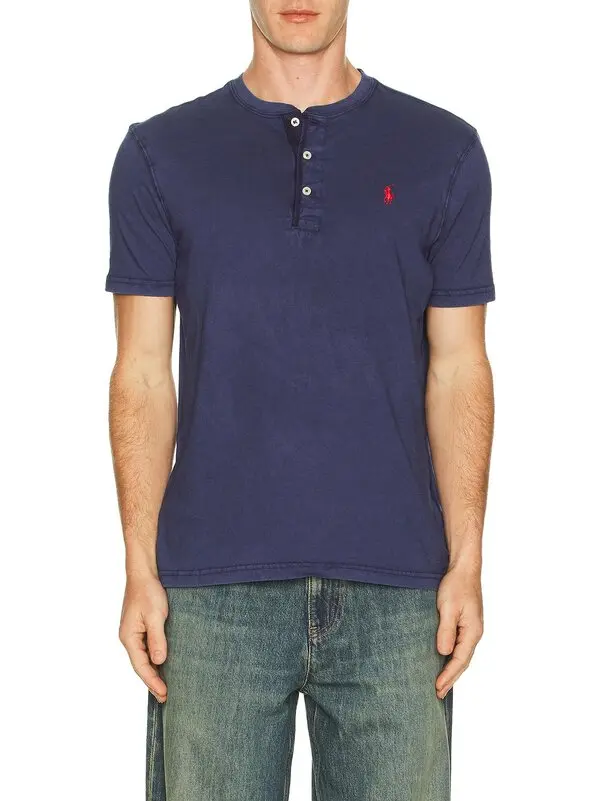 Polo Ralph Lauren Short Sleeve Crewneck Tee In Lavender - Cruise Navy