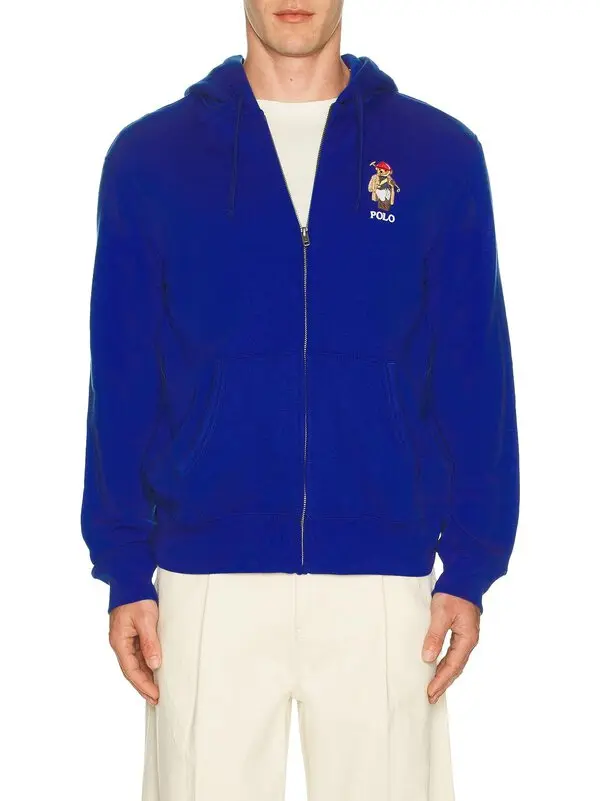 Polo Ralph Lauren Novelty Polo Society Bear Full-zip Hooded Sweatshirt - Sapphire Star