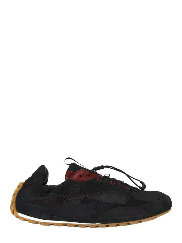 Bottega Veneta Nylon Trek Orbit Flash Sneakers - Black & Dark Apple Can