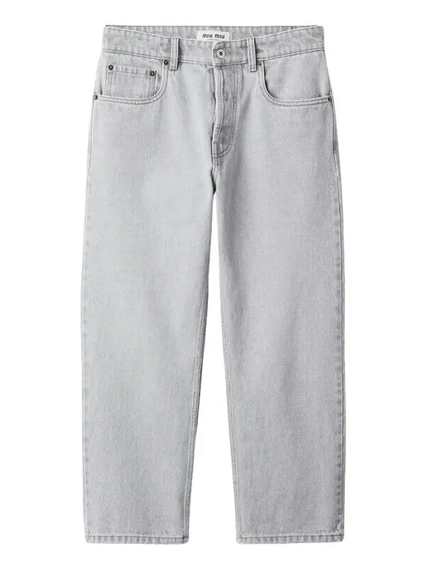 Miu Miu Five-pocket Denim Jeans - Grey