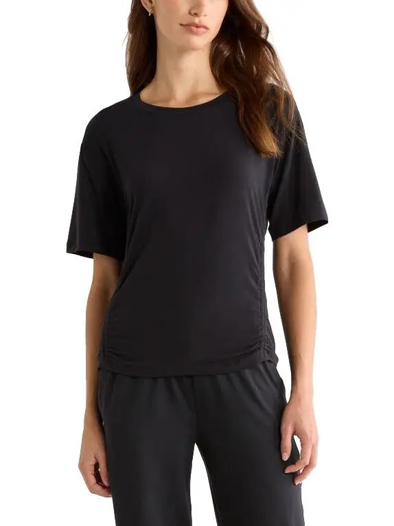 Zella Breathe Ruched Performance T-shirt - Black