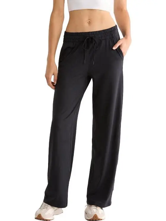 Zella Move In Straight Leg Sweatpants - Black