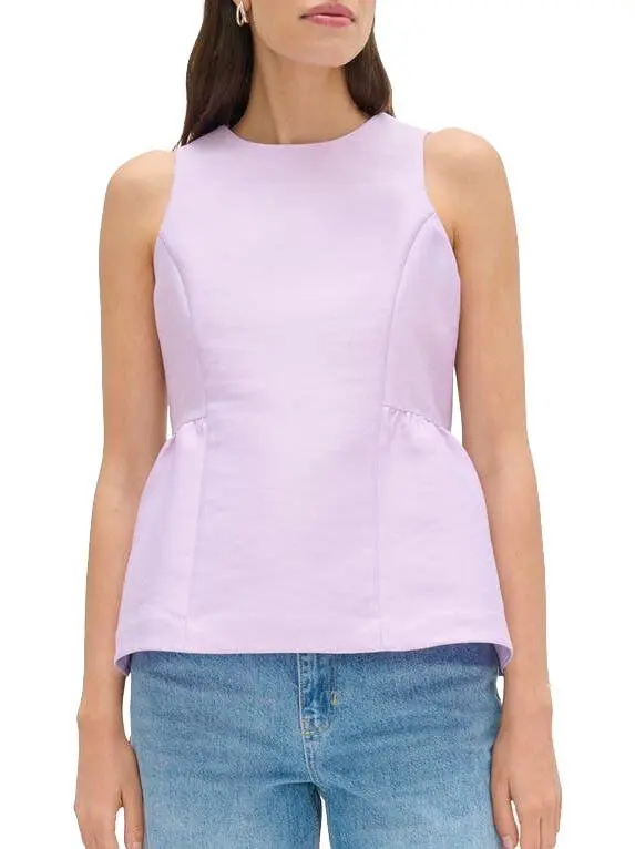 ALIGNE Sleeveless Peplum Top - Lavender
