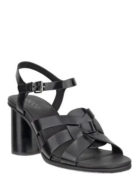 Ecco Sculpted Alba Block Heel Sandal - Black