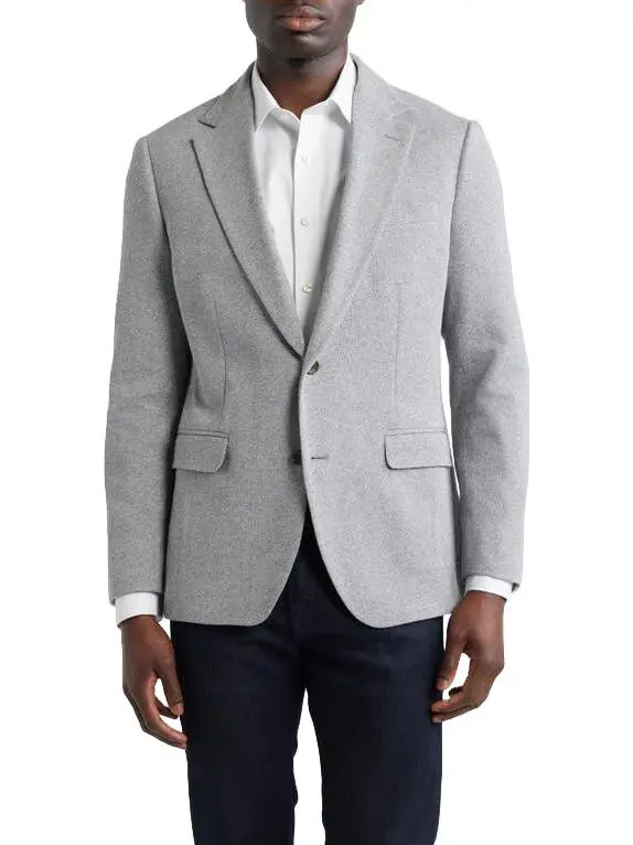 Bonobos Jetsetter Trim Fit Stretch Wool Sport Coat - Light Grey With Flaps