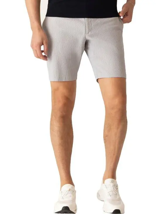 DEKE Cotton Seersucker Bermuda Shorts - Indigo