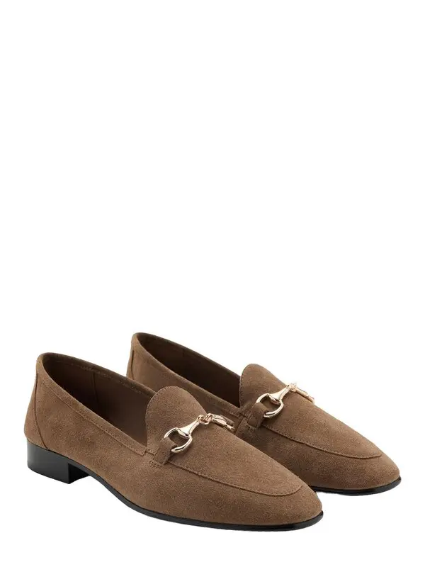 Mango Buckle Leather Loafer - Sand