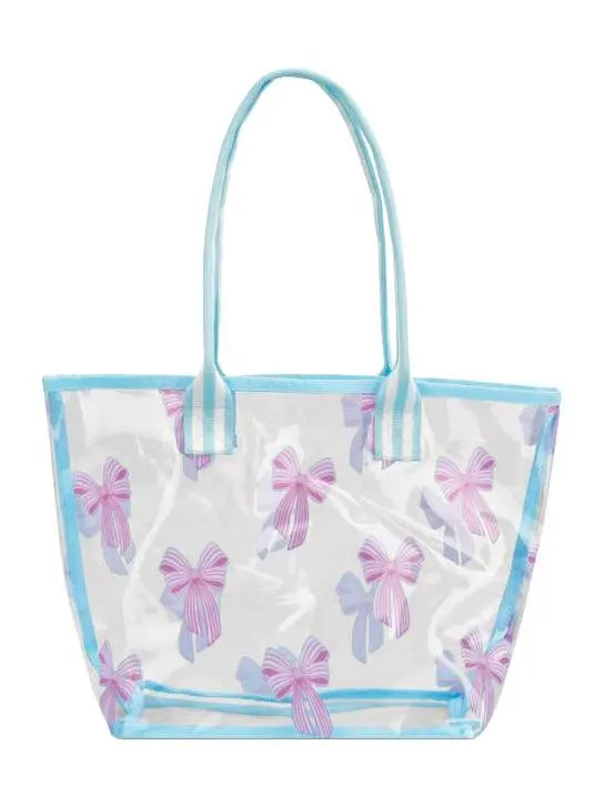 ISCREAM Spring Bows Clear Tote Bag - Blue/purple Multi