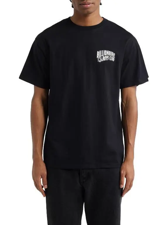 BILLIONAIRE BOYS CLUB Curve Logo Short Sleeve Graphic T-shirt - Black