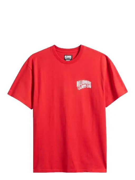 BILLIONAIRE BOYS CLUB Curve Logo Short Sleeve Graphic T-shirt - Red