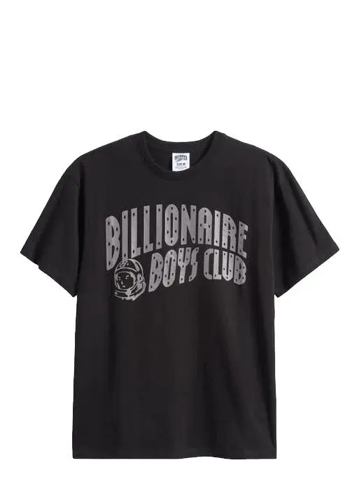 BILLIONAIRE BOYS CLUB Curve Logo Short Sleeve Graphic T-shirt - Black