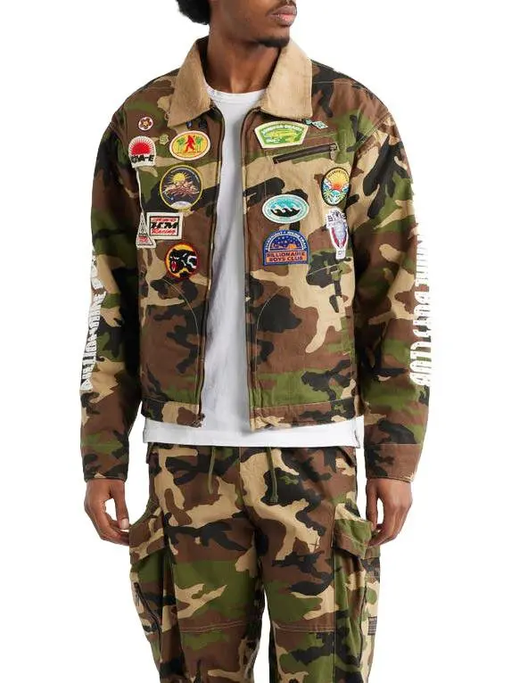 BILLIONAIRE BOYS CLUB Starcast Camo Ripstop Jacket - Kelp