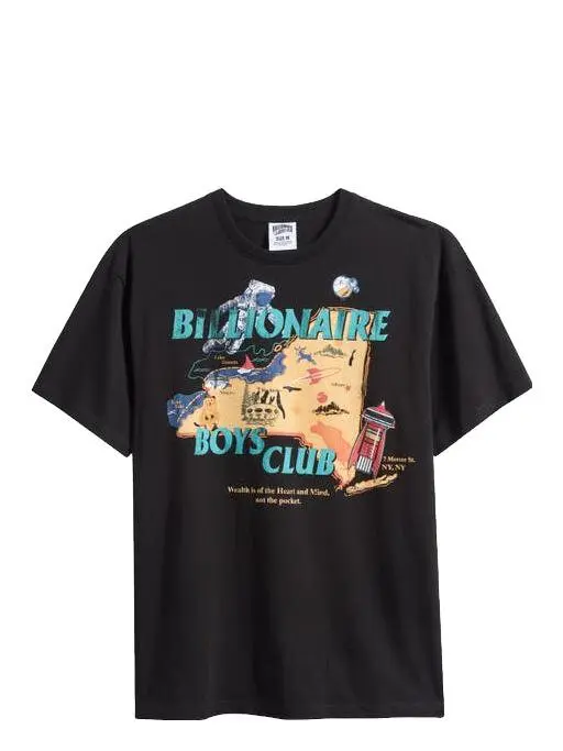 BILLIONAIRE BOYS CLUB Bb Ny Cotton Graphic T-shirt - Black