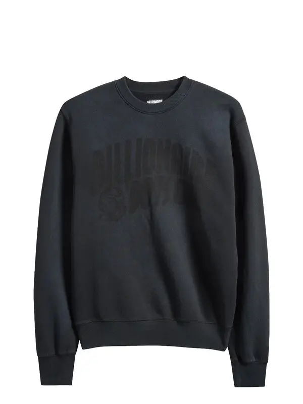 BILLIONAIRE BOYS CLUB Curve Logo Faded Sweatshirt - Black