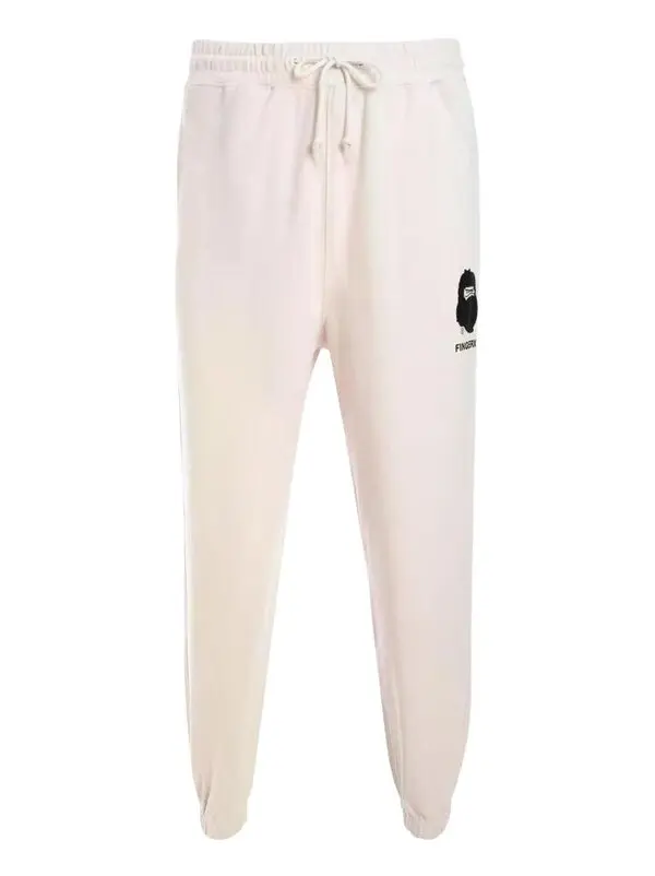 FINGERCROXX Drawstring Logo Track Pants - Neutrals