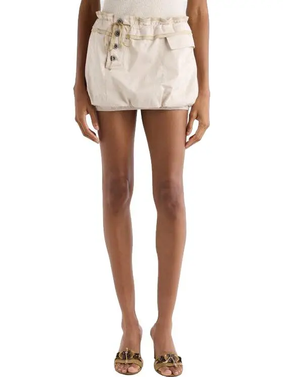 Isabel Marant Jamily Bubble Miniskirt - Ecru