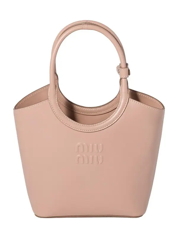 Miu Miu Ivy Leather Handbag - Cameo