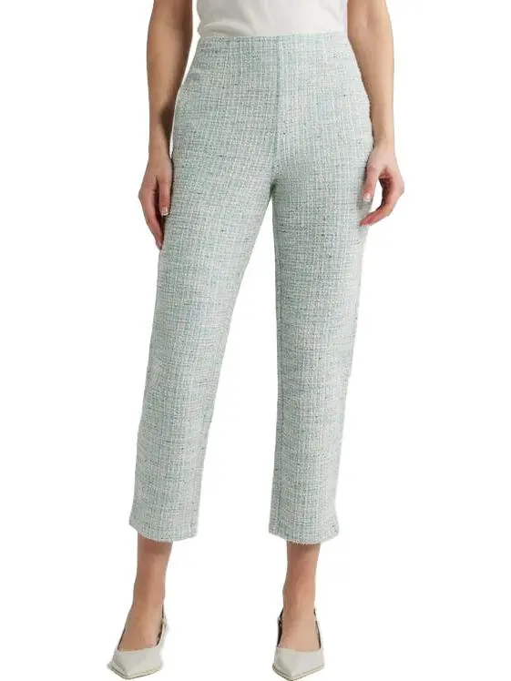 Hue Stretch Bouclé Skimmer Pants - Mint