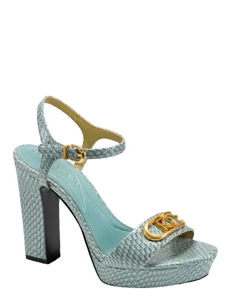 Dkny Shepard Ankle Strap Platform Sandal - Waterlily Teal