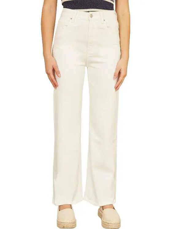 YUMI Wide Leg High-waist Jeans - White