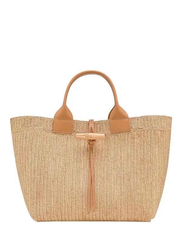 Longchamp Le Roseau Raffia Tote - Vegetal