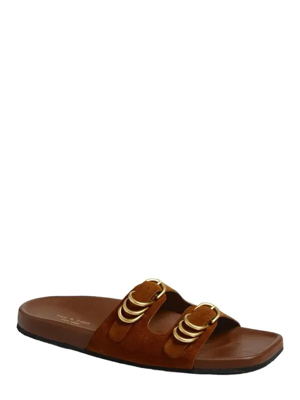 Rag & Bone Rue Slide Sandal - Brown Suede