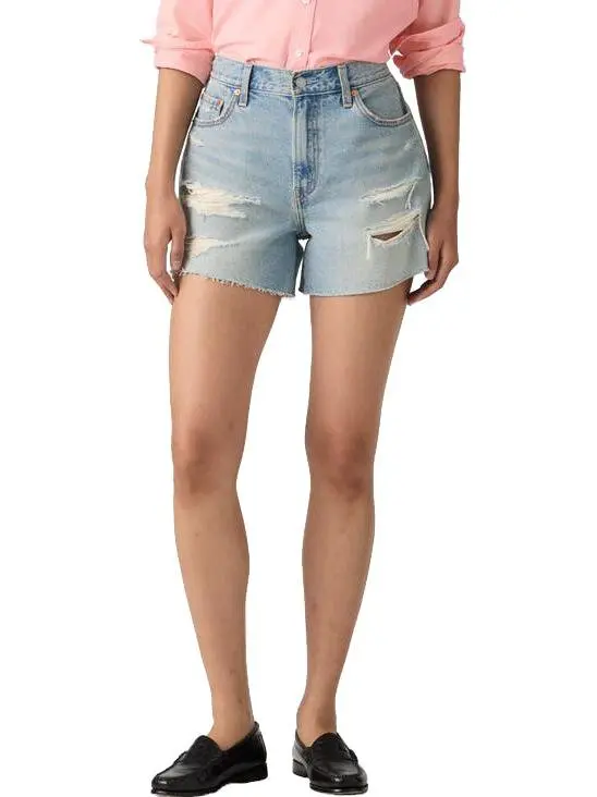 LEVI'S Ribcage High-waist Ripped Denim Shorts - Been There Short