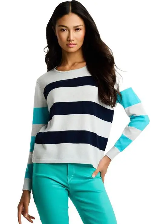 Lisa Todd Cult Classic Cotton Sweater - Blue Ice Navy