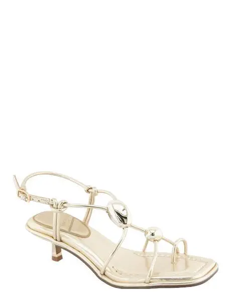 KENNETH COLE Gemma Kitten Heel Sandal - Gold