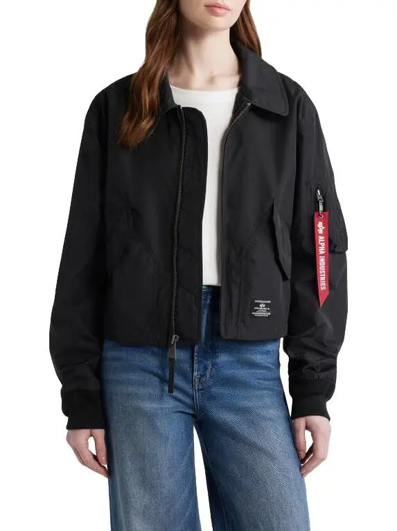Alpha Industries Cwu 36/p Relaxed Flight Jacket - Black