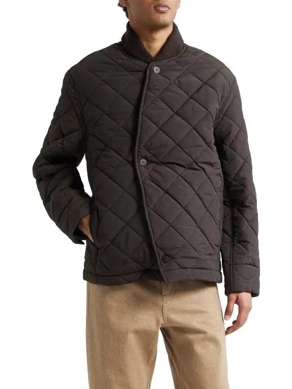 Jacquemus The Bastide Quilted Jacket - Dark Brown