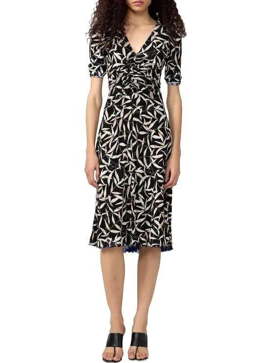 Diane Von Furstenberg Koren Reversible Dress - Bay Leaf Black