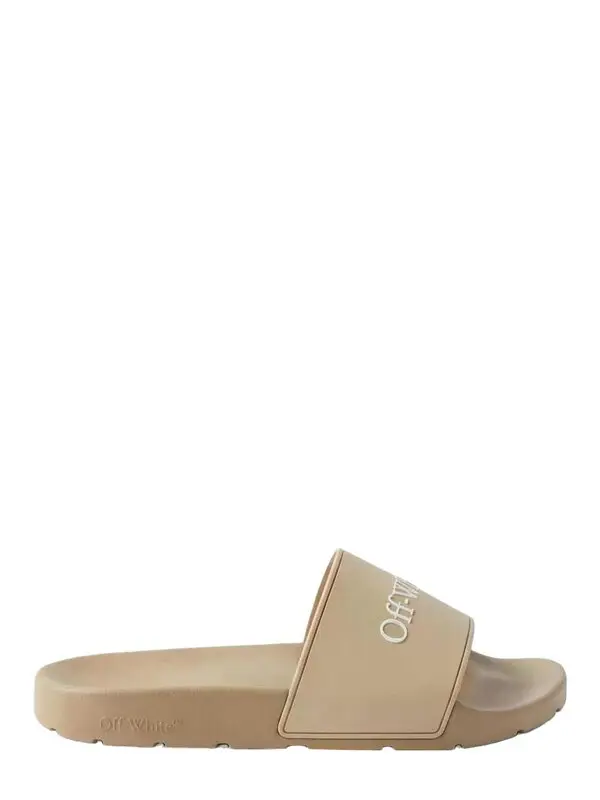 Off-White Embossed-logo Flip-flops - Neutrals