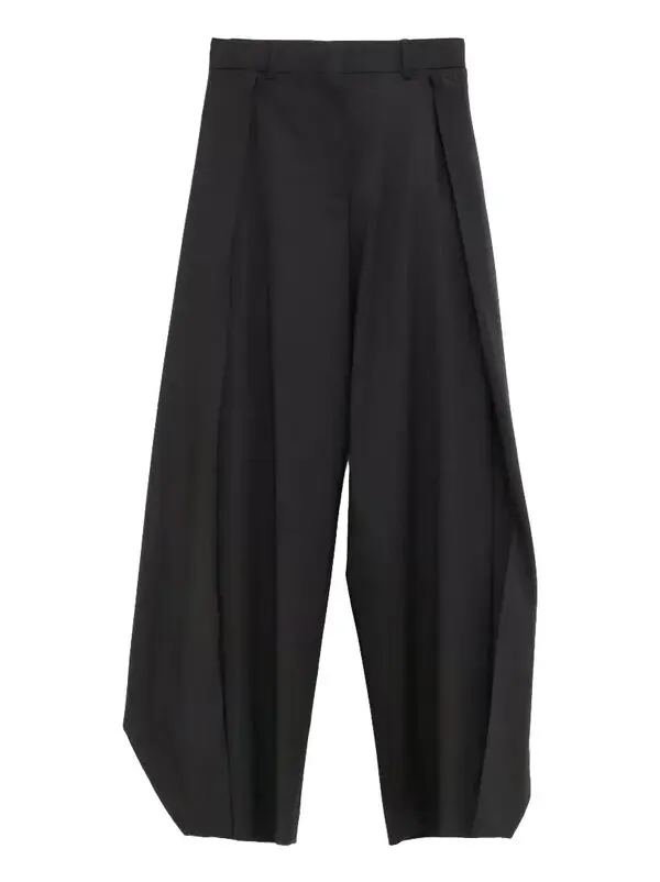 Loewe Pleated Asymmetric Trousers - Black
