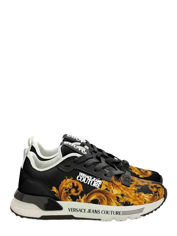 Versace Dynamic Printed Sneakers - Black