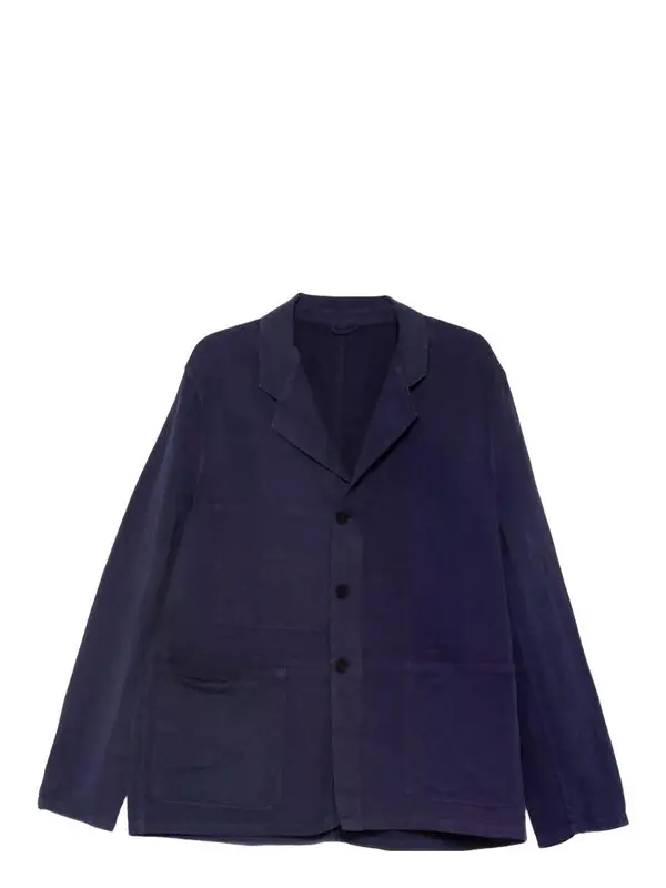 Studio Nicholson Patch-pocket Single-breasted Jacket - Blue