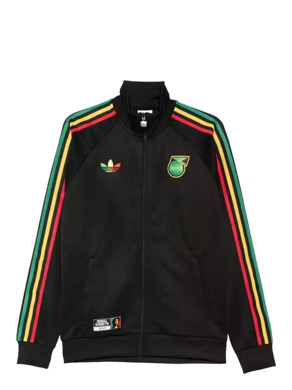 Adidas X Jamaica X Bob Marley Originals Striped Zipped Jacket - Blue